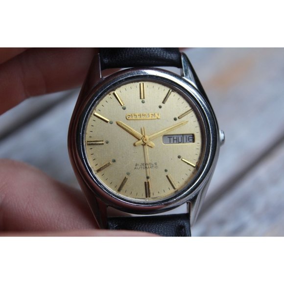 Citizen | Accessories | Vintage 971 Citizen Automatic Mens Silver Watch ...